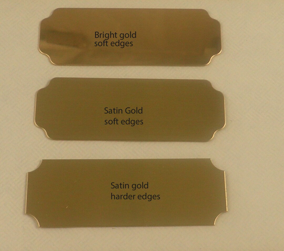 Name Plate Brass, Notched, 7/8 X 2-1/2, 3 Styles, Free Engraving - Etsy