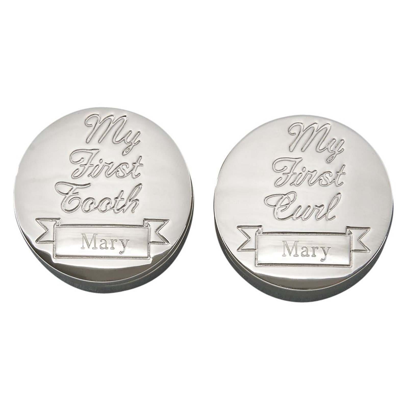 Engraved First Curl First Tooth Box Set for Baby Round - Etsy