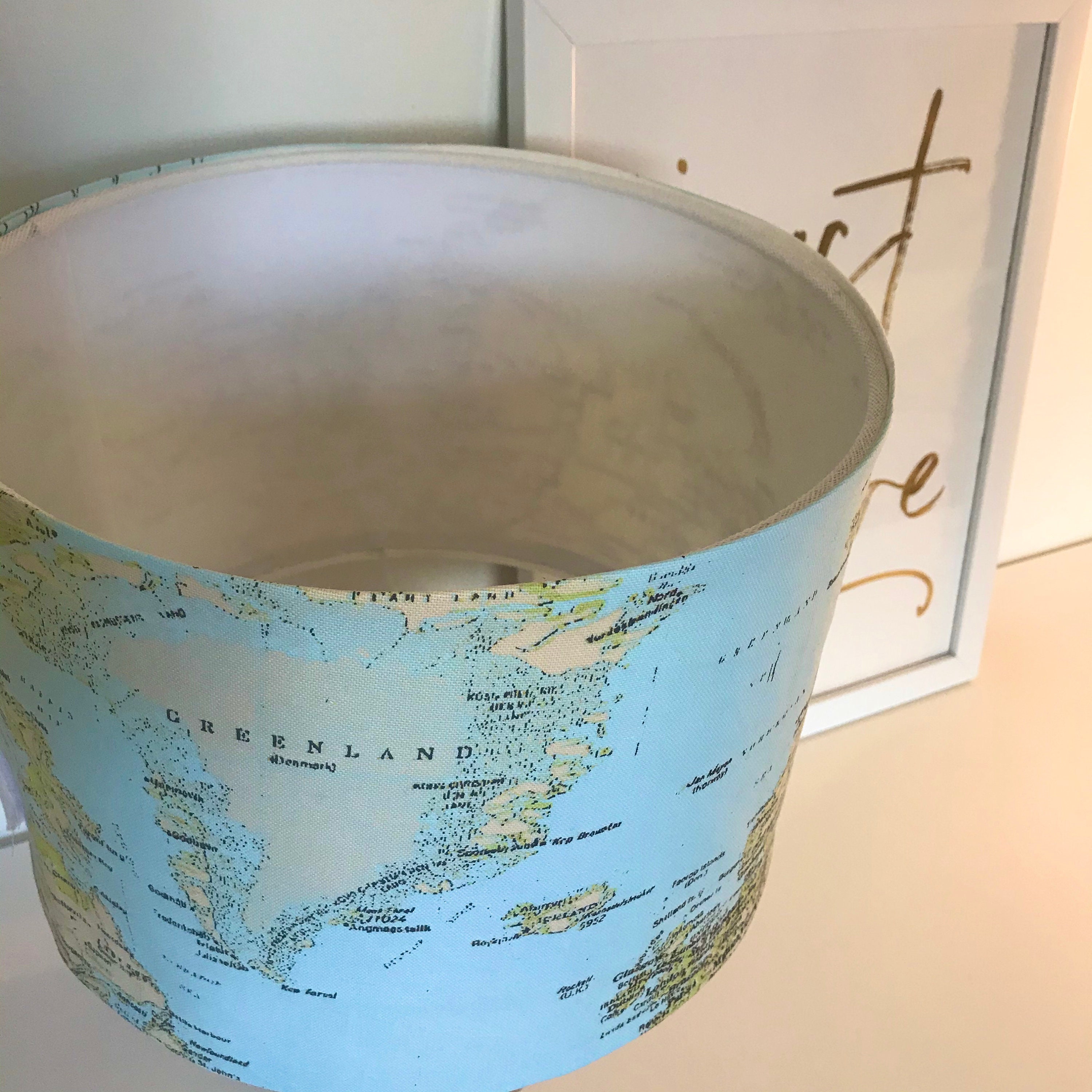 World Map Removable Lampshade Covers | Etsy