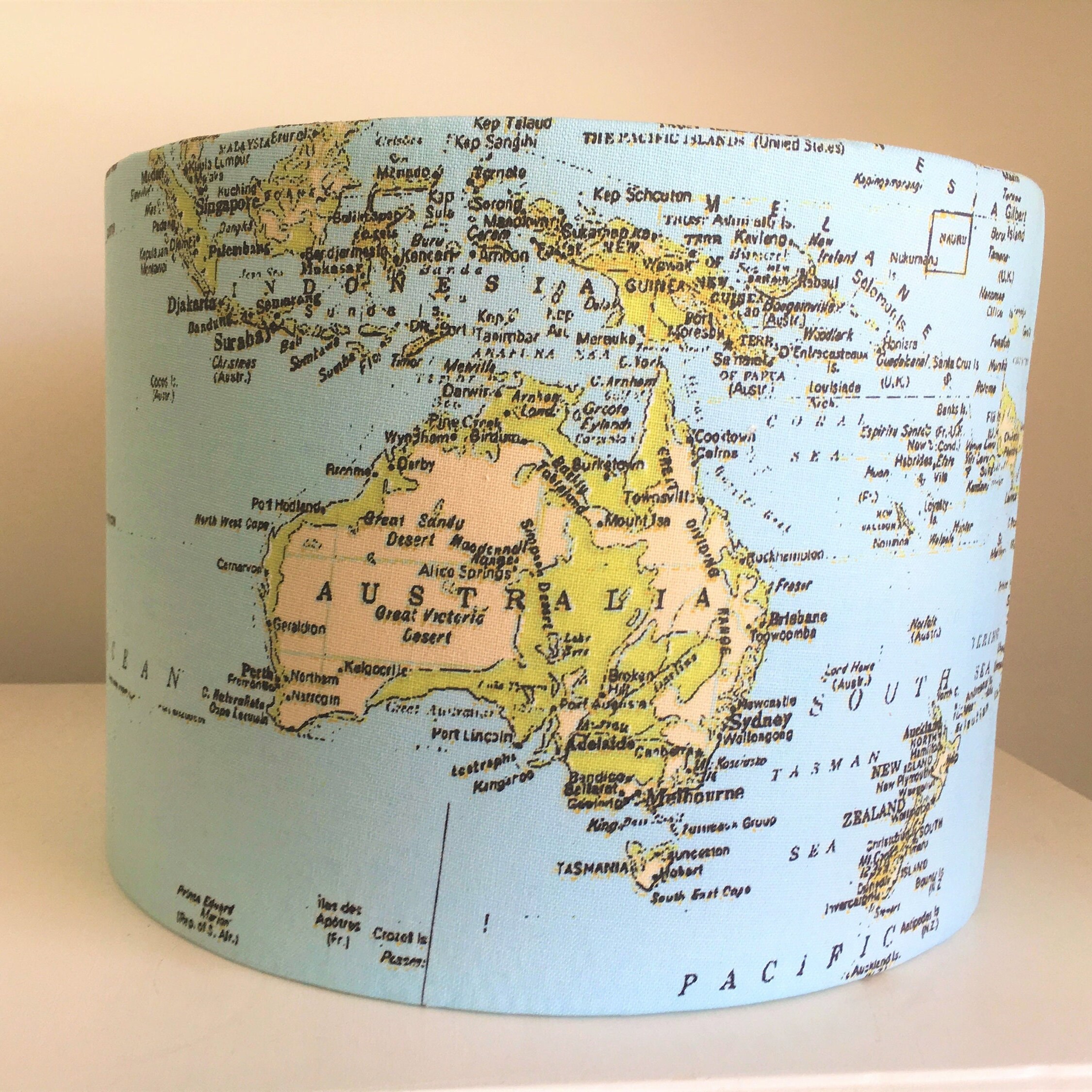 World Map Lampshade - Etsy