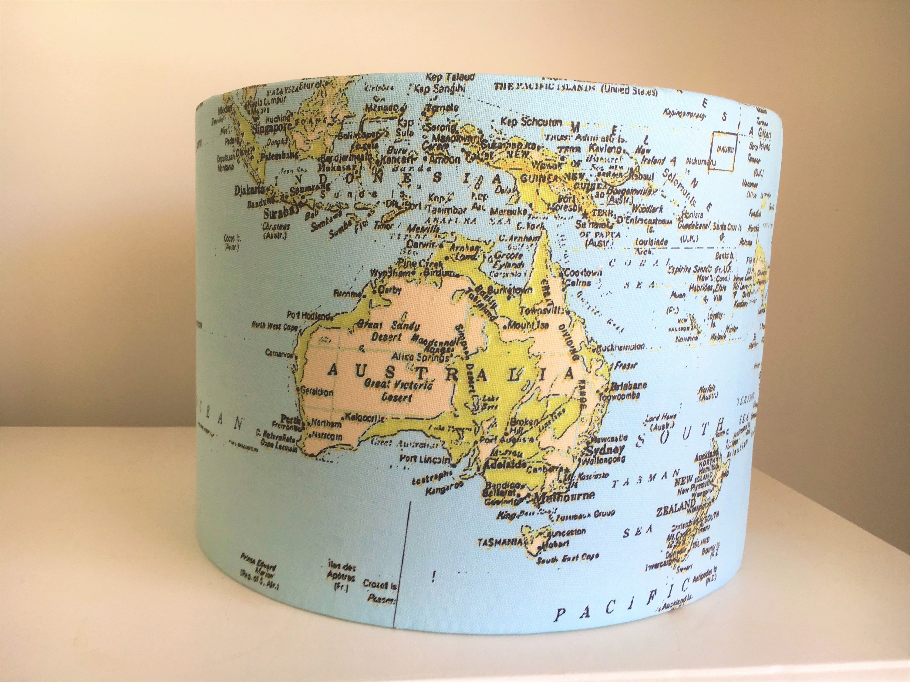 World Map Lampshade | Etsy