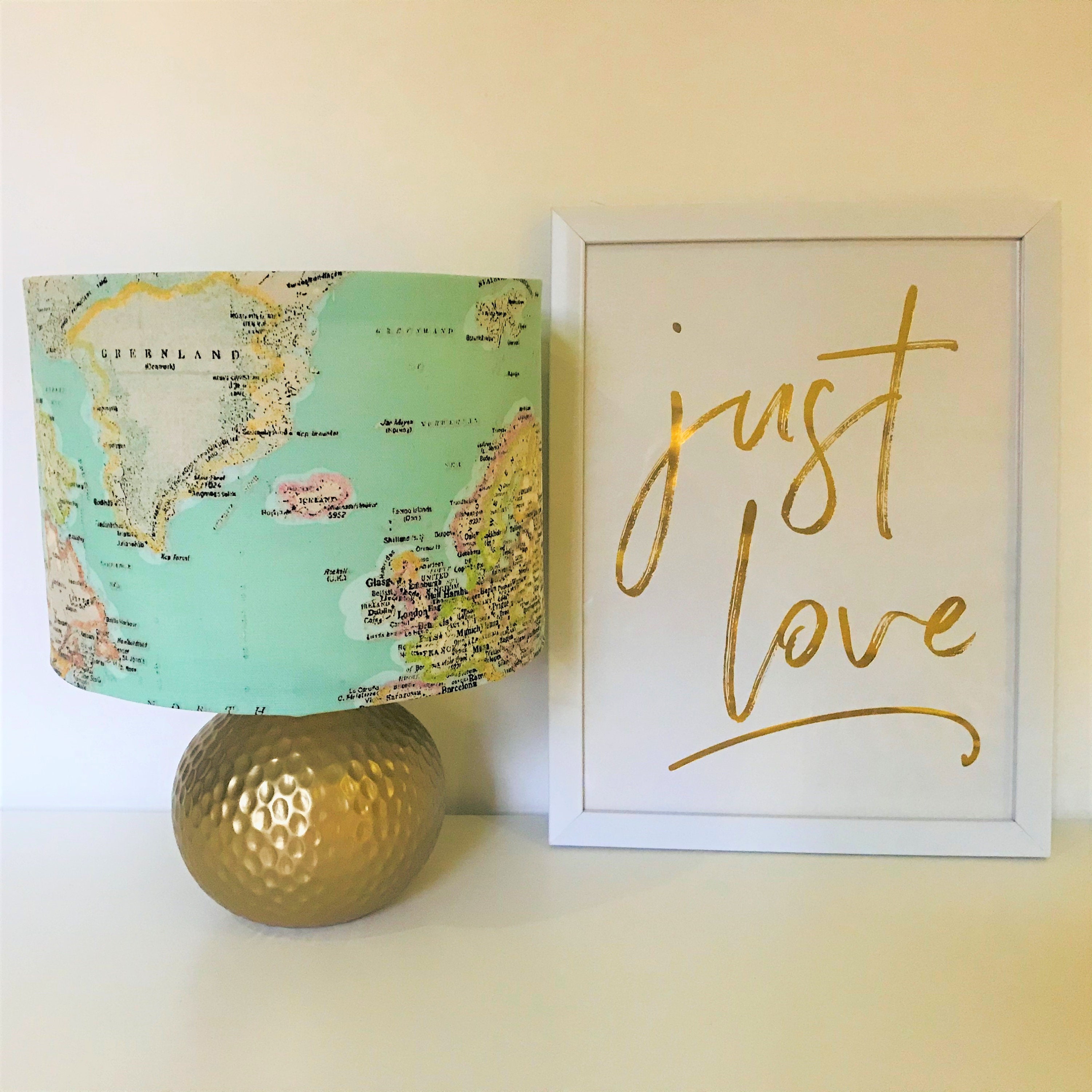 World Map Lampshade - Etsy