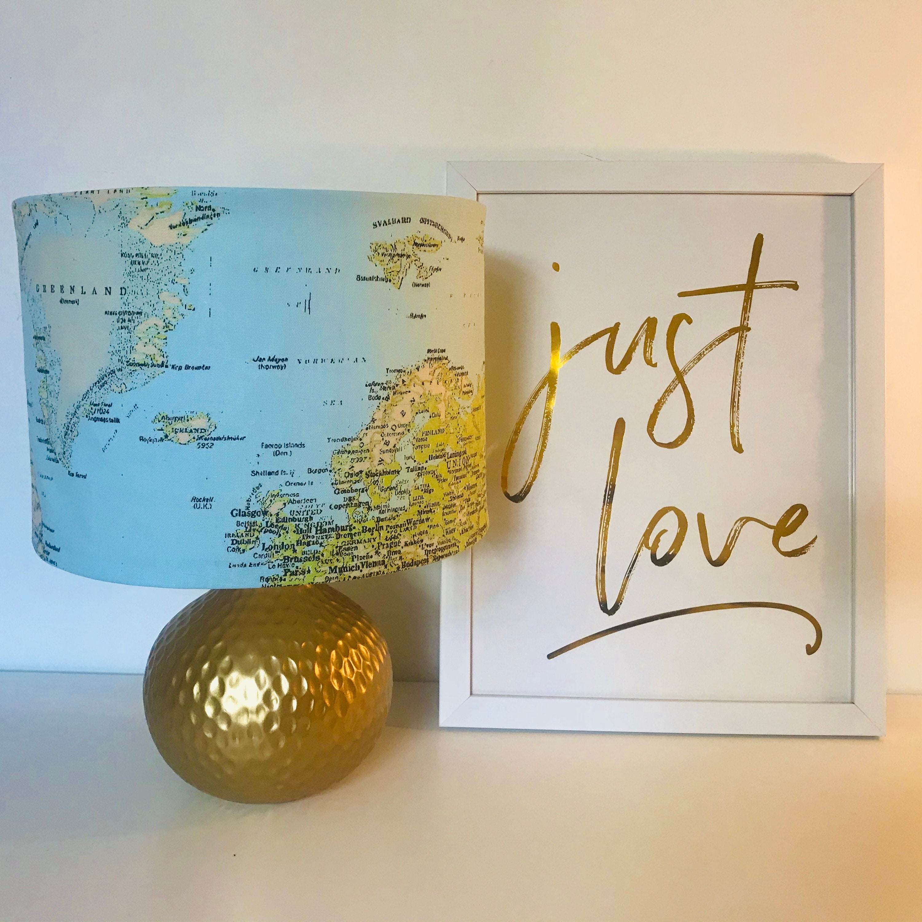 World Map Lampshade - Etsy