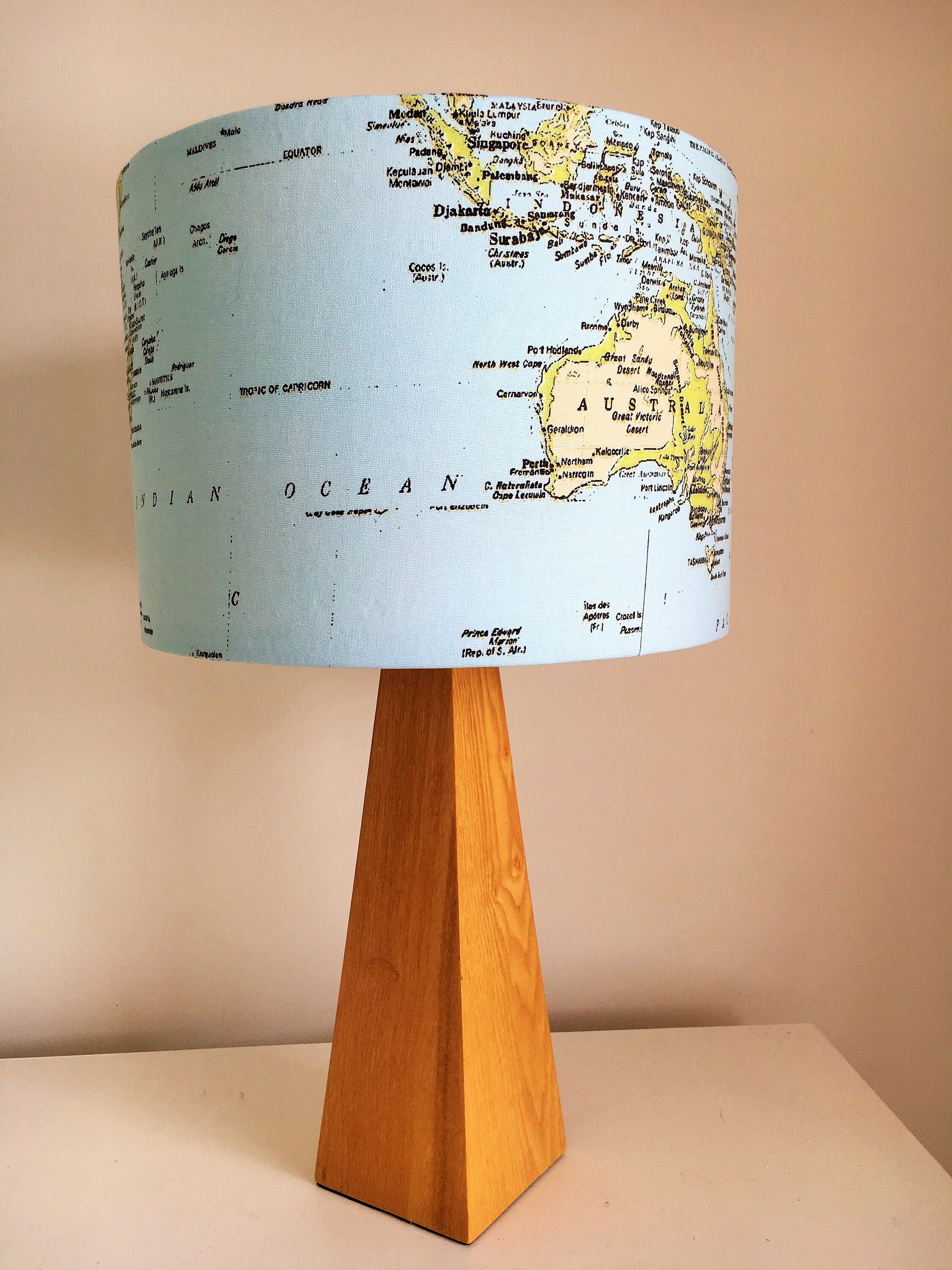 World Map Lampshade | Etsy