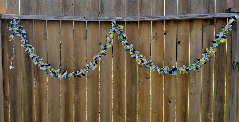 Torn Fabric Lighted Garland - Etsy