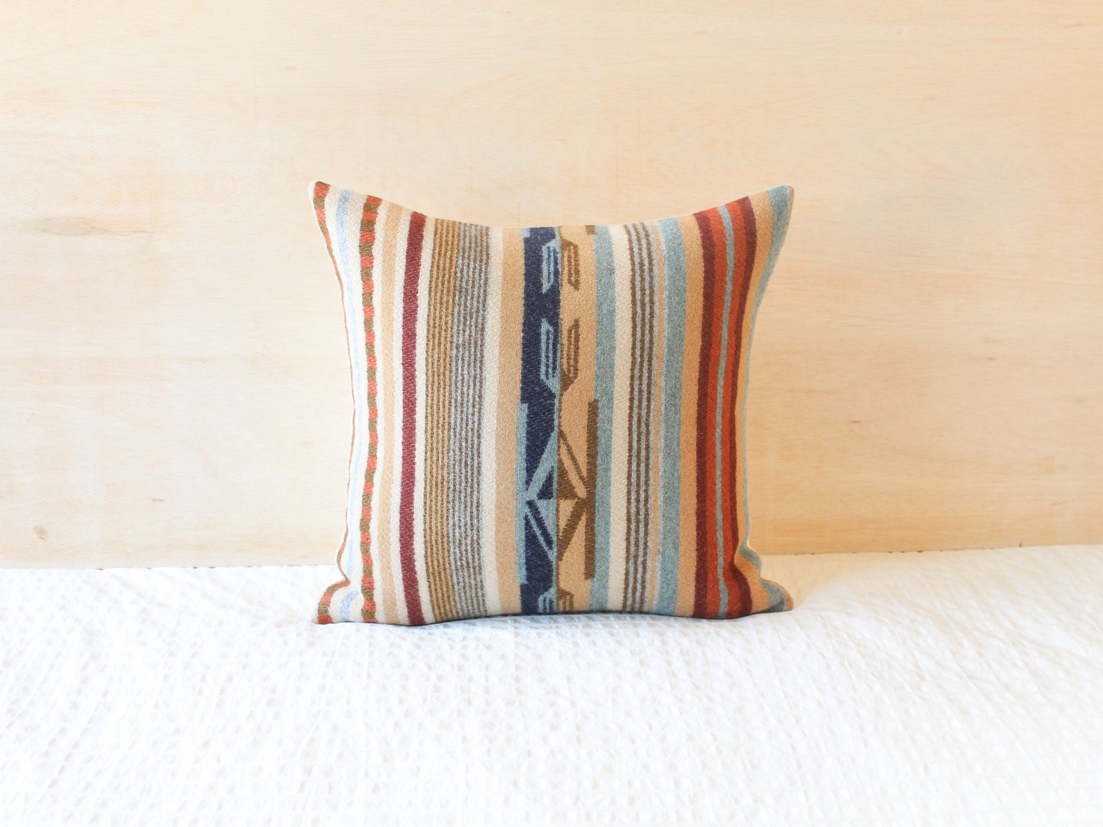 Chimayo Wool Pillow Cover in Harvest Tan Stripe - Etsy