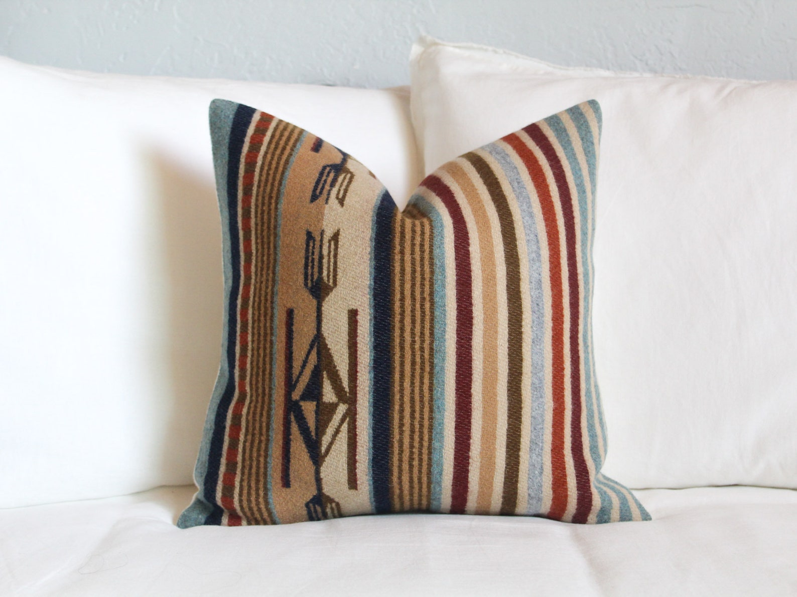 Chimayo Wool Pillow Cover in Harvest Tan Stripe - Etsy