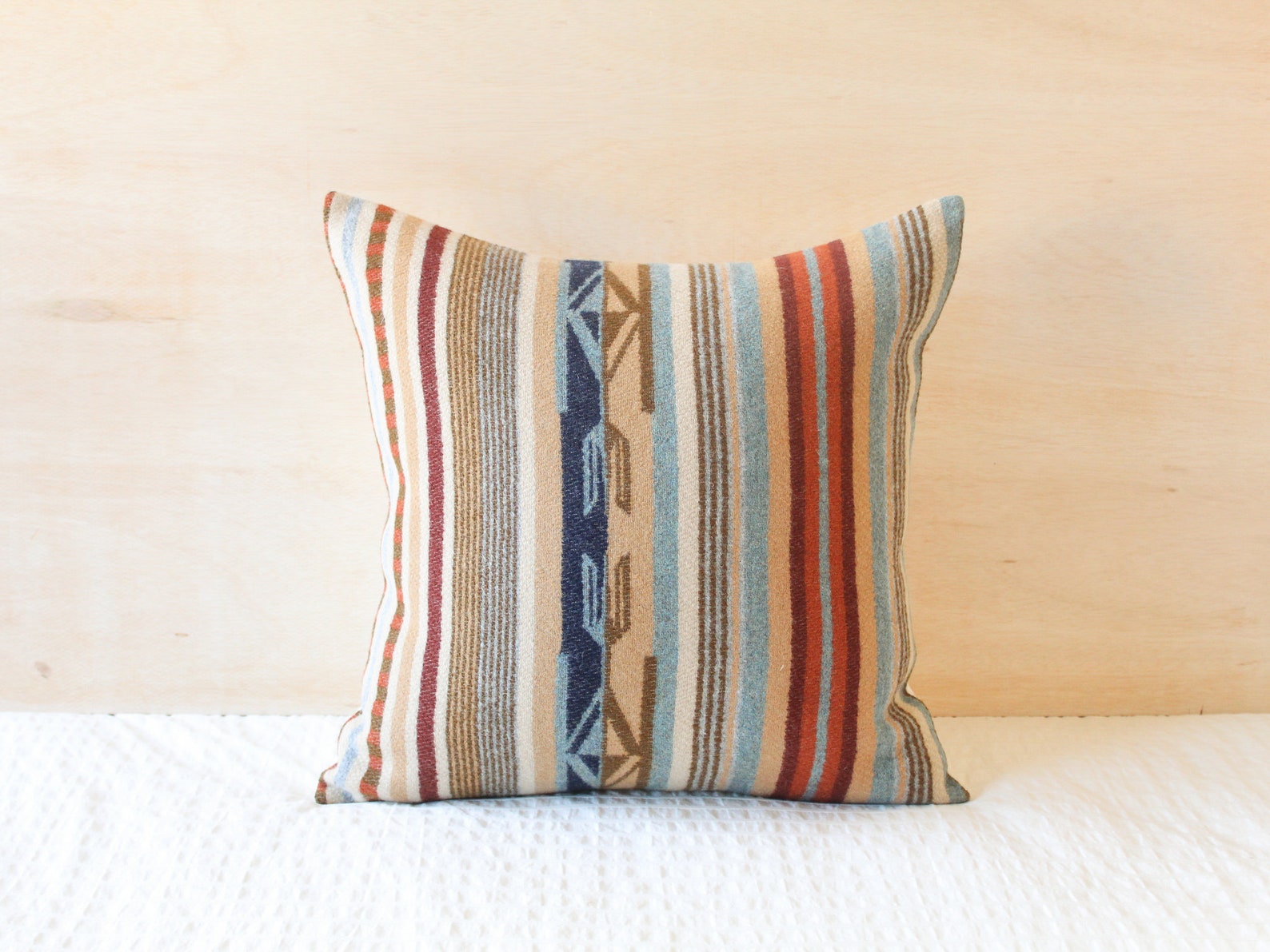 Chimayo Wool Pillow Cover in Harvest Tan Stripe - Etsy