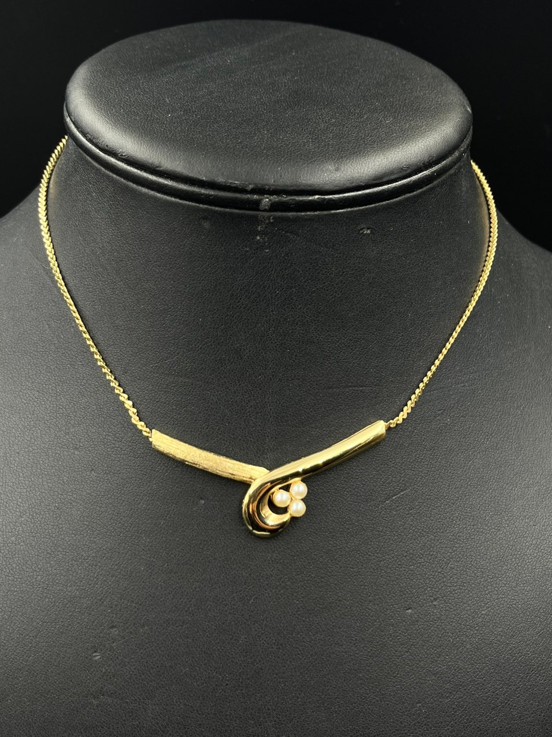 Vintage Sarah Coventry Gold Tone Faux Pearl Necklace Dainty Collar - Etsy