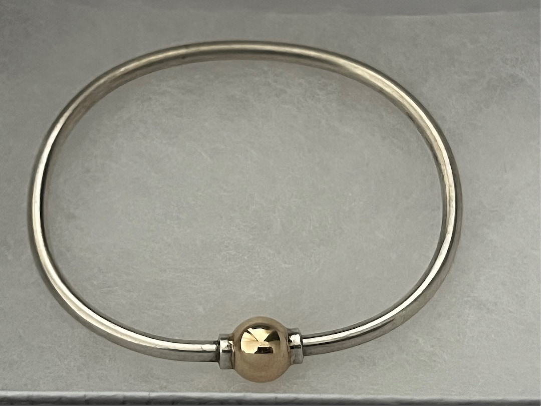 Cape Cod Eden 14k Gold & Sterling Silver Ball Bracelet Signed Small ...
