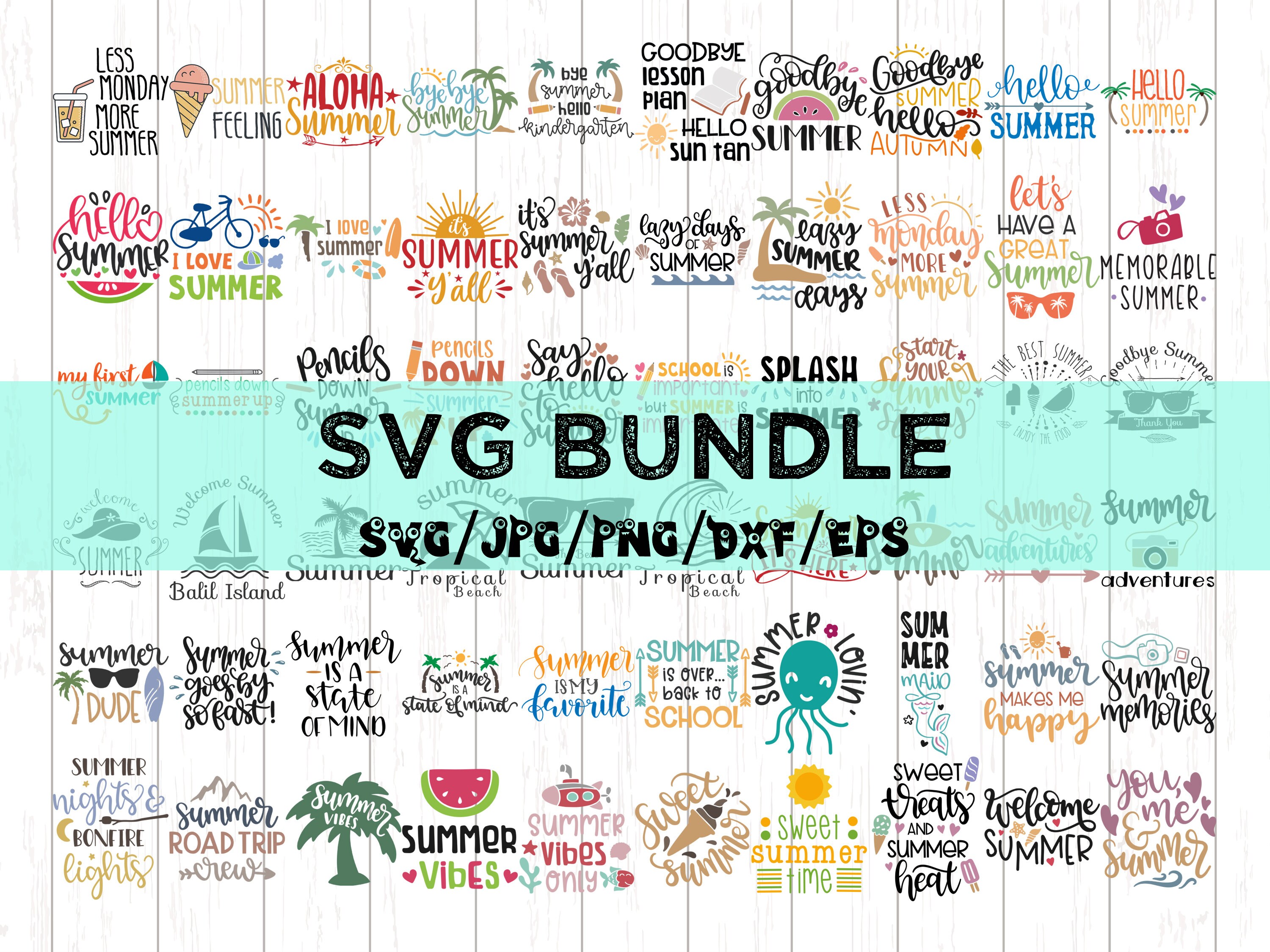 Retro Summer Svg Bundle Summer Png Svg Beach Svg Vacation Svg Summer ...