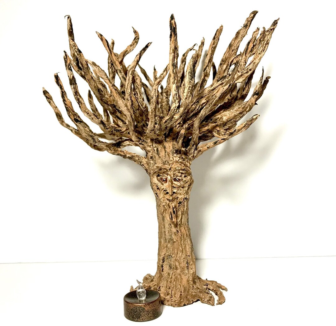 Hand Sculpted Dryad Tree Nymph Fantasy Forest Tea Candle - Etsy