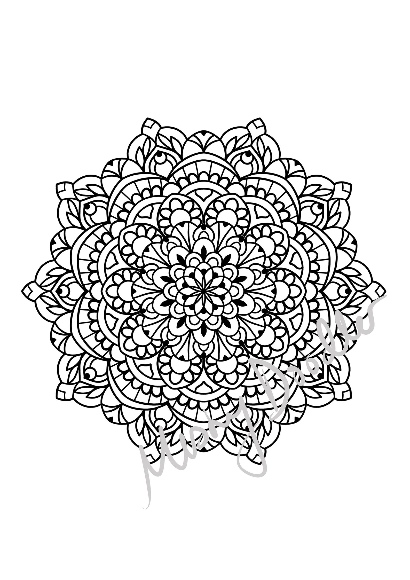 Adult Coloring Pages Mandala's X 4 PDF Printable | Etsy
