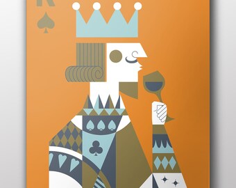 King and Queen Card Poster - Etsy