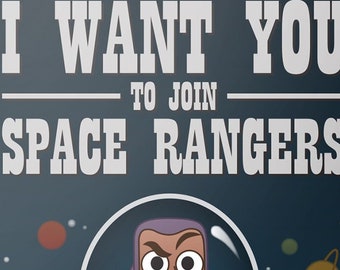 Buzz Lightyear I Want You to Join Space Rangers Poster - Etsy Australia