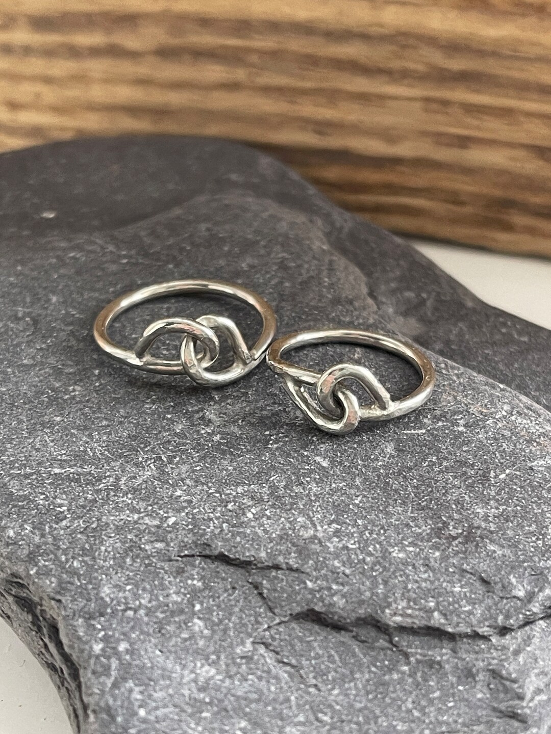 Silver Knot Ring. Infinity Ring. Skinny Stacker Ring. Twisted Ring. - Etsy