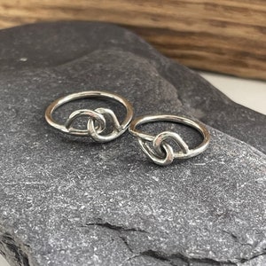 Silver Knot Ring. Infinity Ring. Sterling Silver Skinny Stacker Ring ...