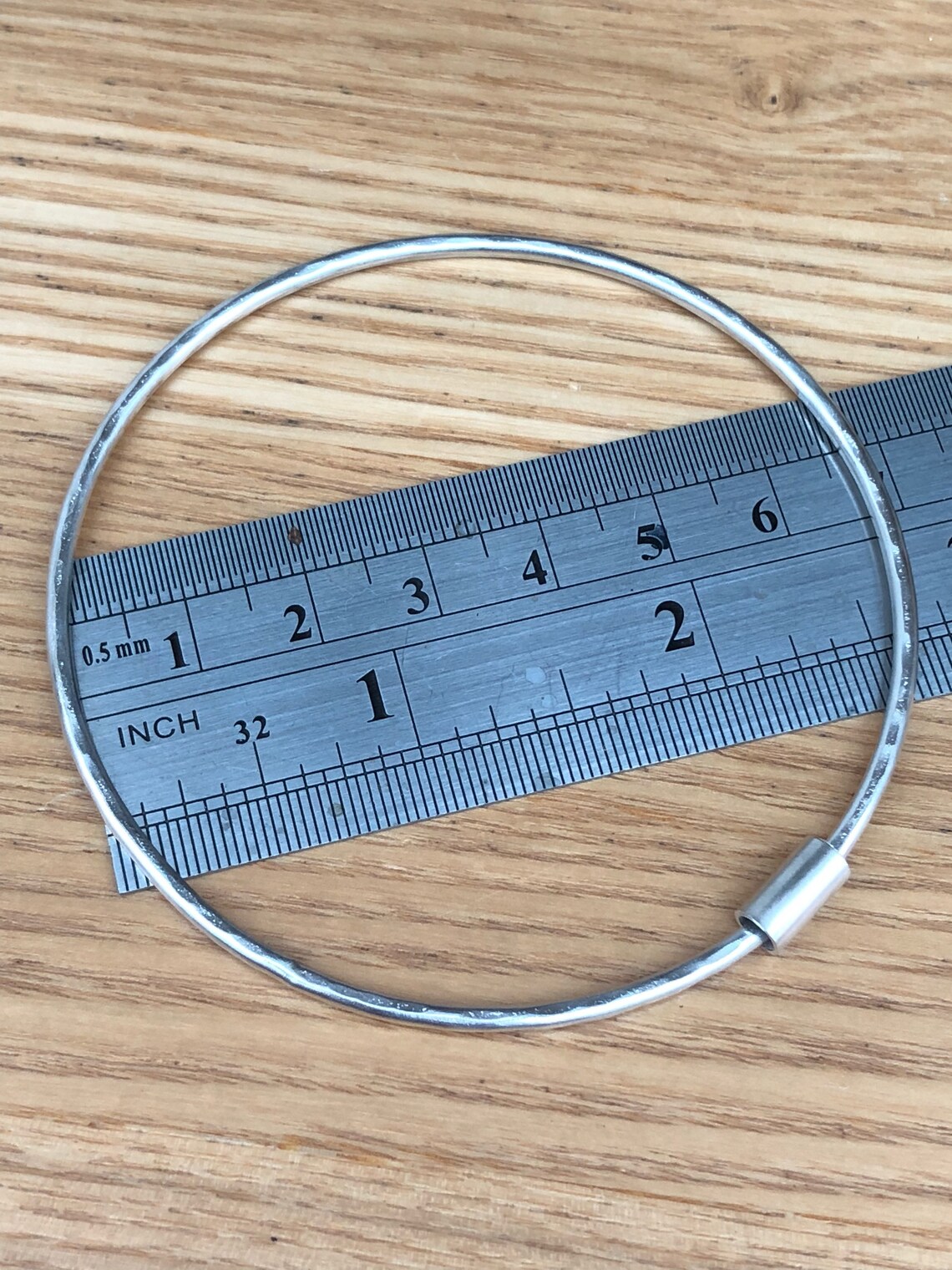 Silver Spinner Bangle. Sterling Silver Tube Bangle. Skinny - Etsy