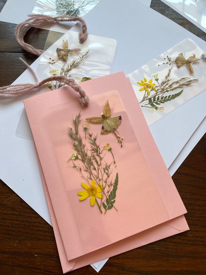 Pressed Flower Cards. Hand Picked Flowers Pressed White | Etsy