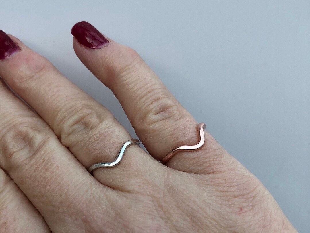 Seagull Silver Ring. Copper Seagull Ring. Bird Style Ring. Skinny ...