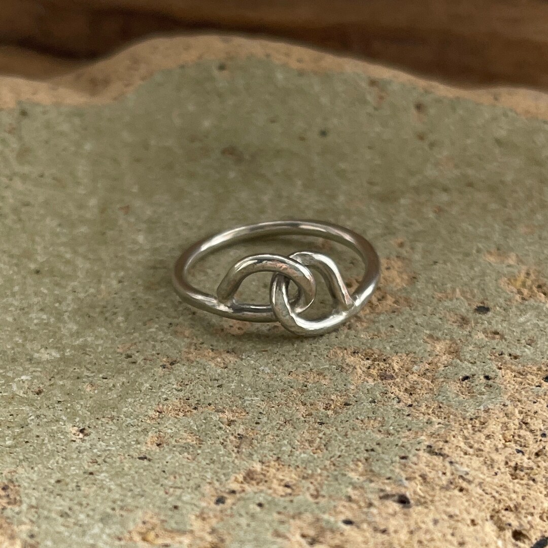 Silver Knot Ring. Infinity Ring. Sterling Silver Skinny Stacker Ring ...