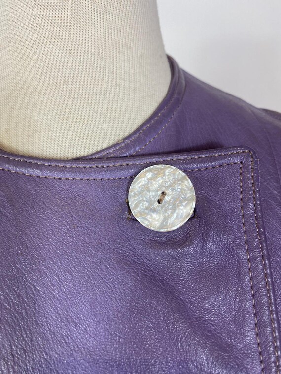 1960s - 1970s Lavender Purple Leather Jacket by Leath… - Gem