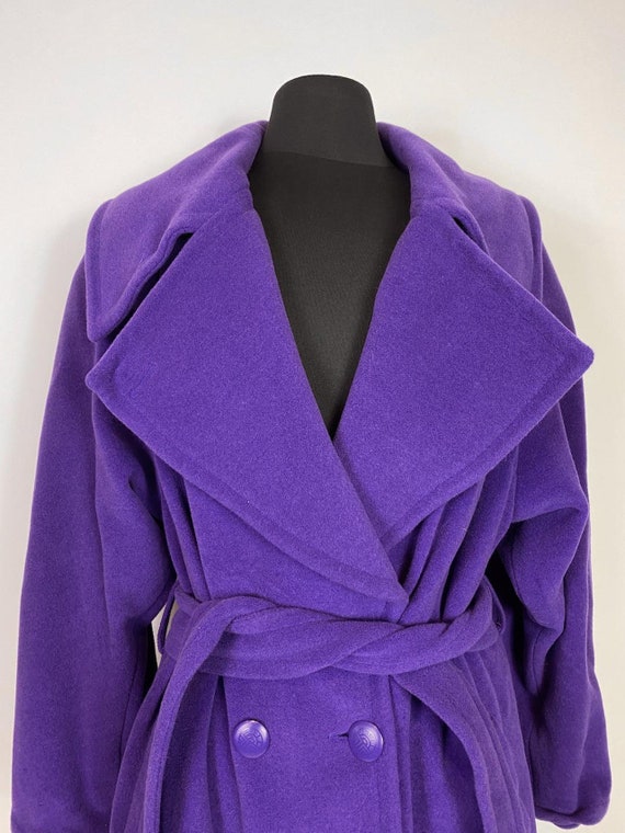 1980s - 1990s Louis Feraud Purple Wool Coat - Gem