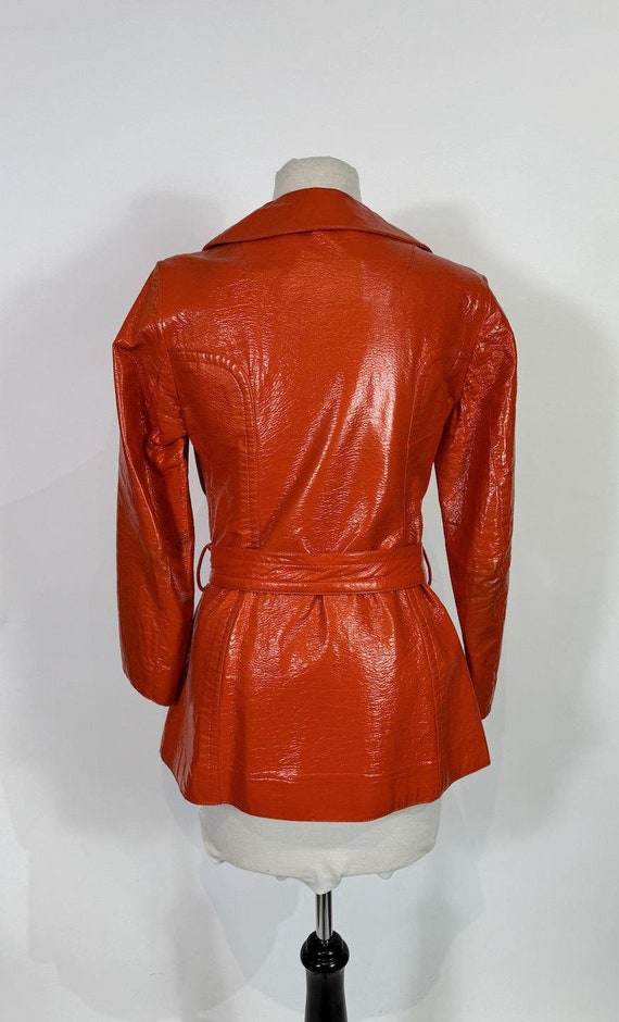 1960s - 1970s Foxrun Mod Orange Vinyl Jacket - Gem