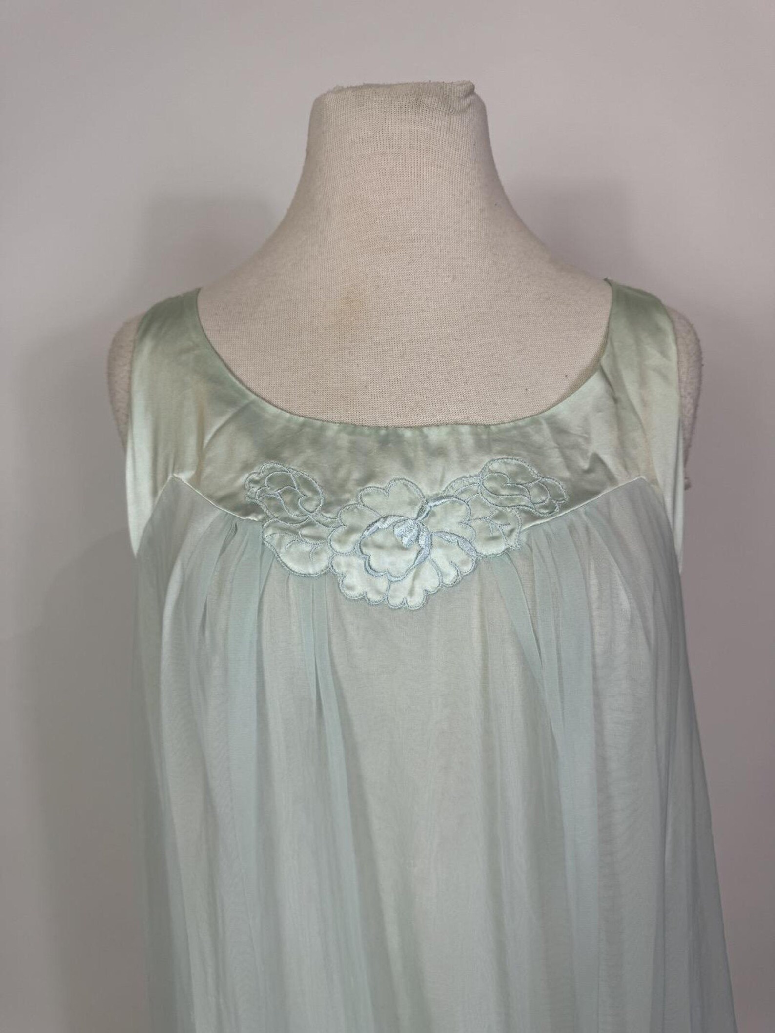 1960s Gossard Artemis Minty Green Blue Peignoir Slip and Robe Set - Etsy