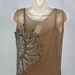 1920s Art Deco Tan Silk Chiffon Beaded Fringe Flapper Dress - Etsy