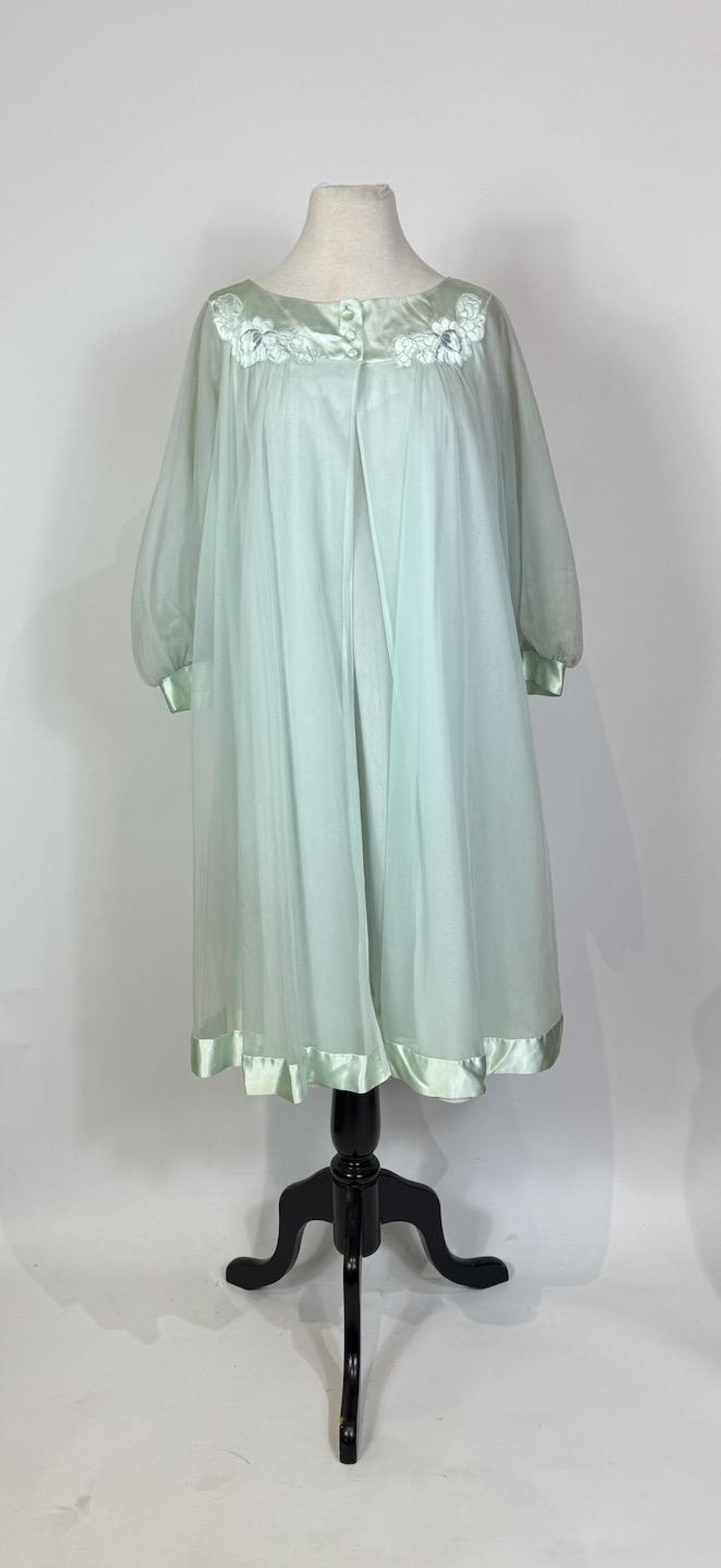 1960s Gossard Artemis Minty Green Blue Peignoir Slip and Robe Set - Etsy