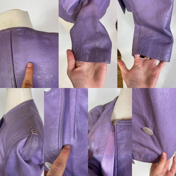 1960s - 1970s Lavender Purple Leather Jacket by Leath… - Gem