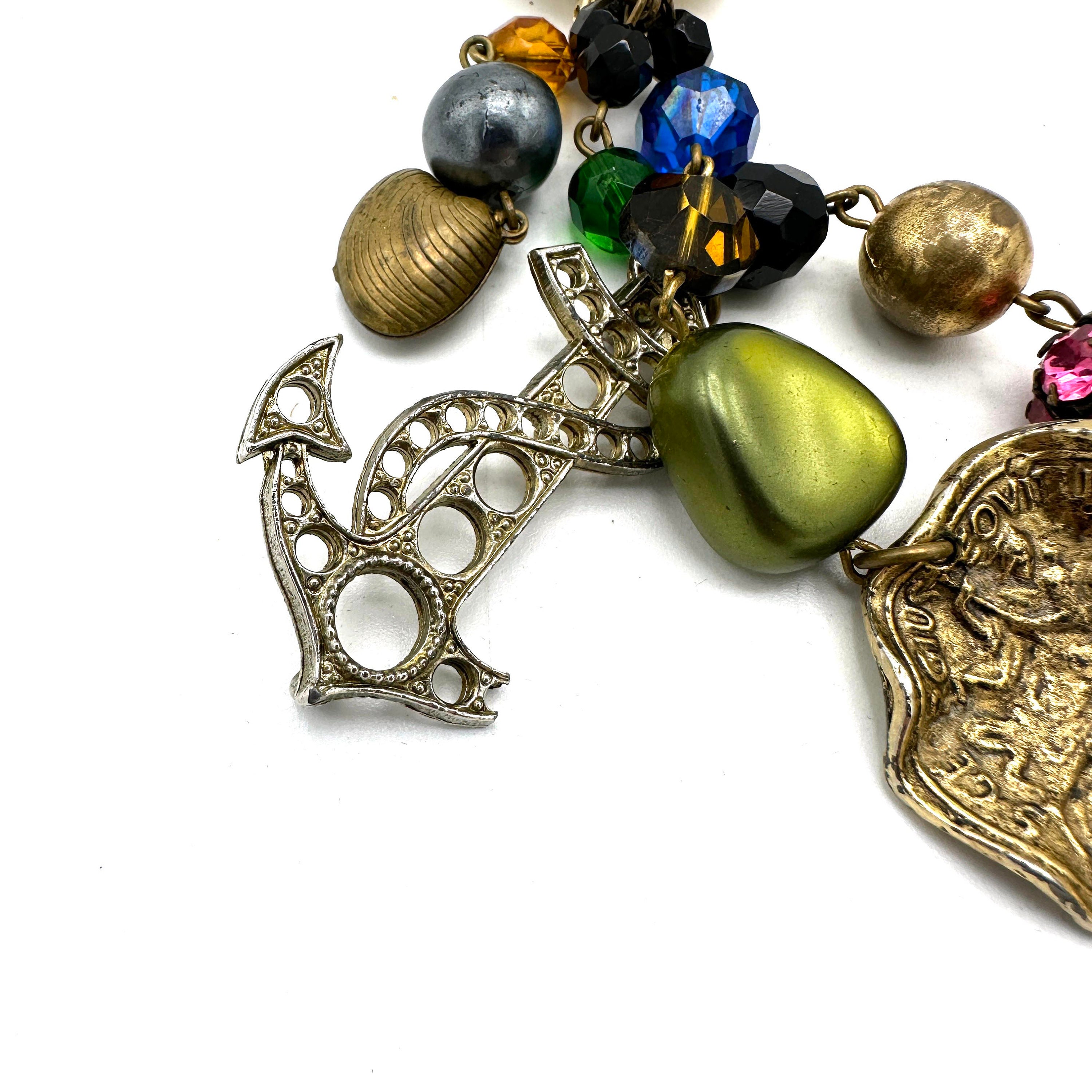 1980s Eric Beamon Jumbo Beaded Charm Clip on Earrings - Etsy