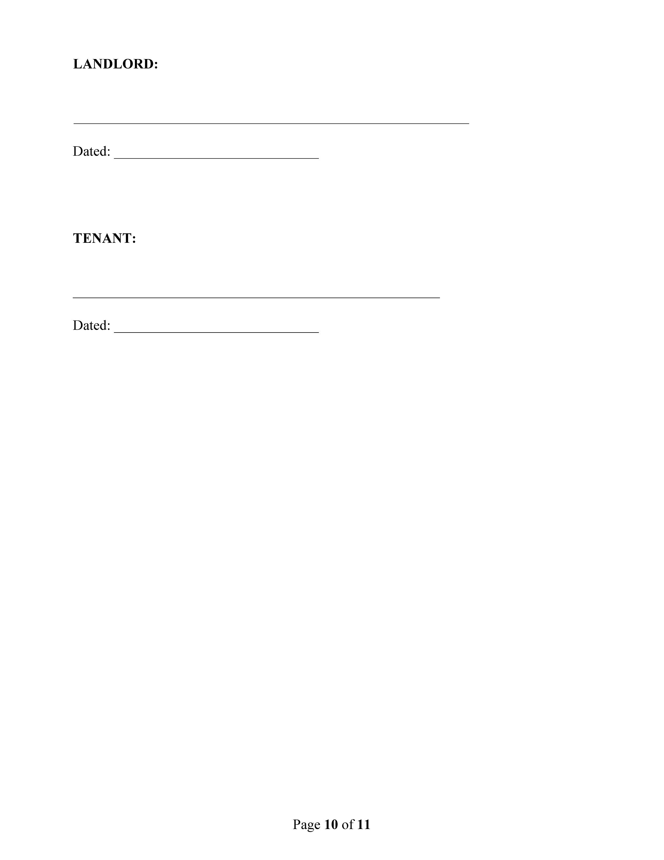 Residential Lease Rent Document Legal House Apartment Lease Landlord ...