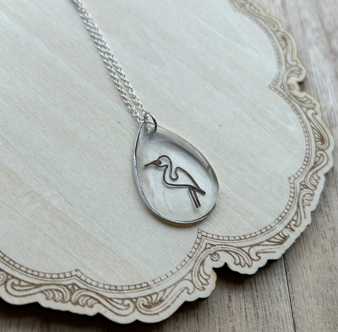 Wire Sculpted Pendant Necklace Handmade Jewelry Resin Sealed ...