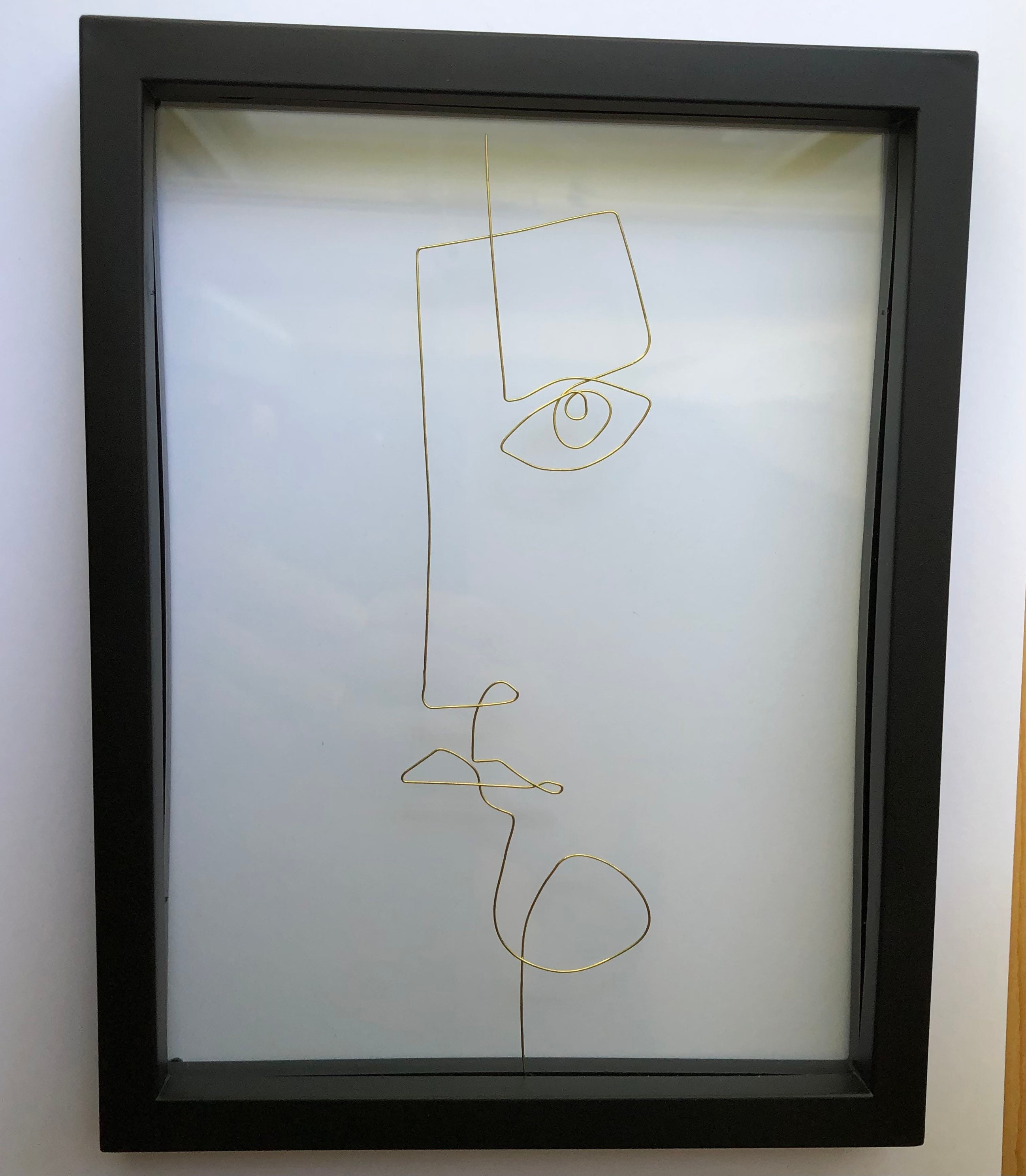 Abstract Face Wire Sculpture, Wall Art, One Line Drawing, Gallery Wall ...