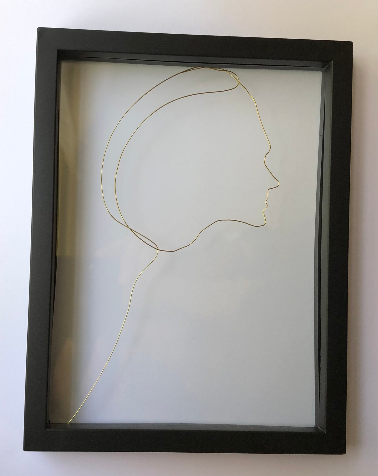 Abstract Face Wire Sculpture Wall Art One Line Drawing - Etsy