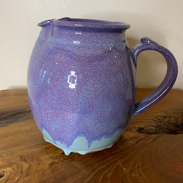 Blue Ceramic Pitcher - Etsy