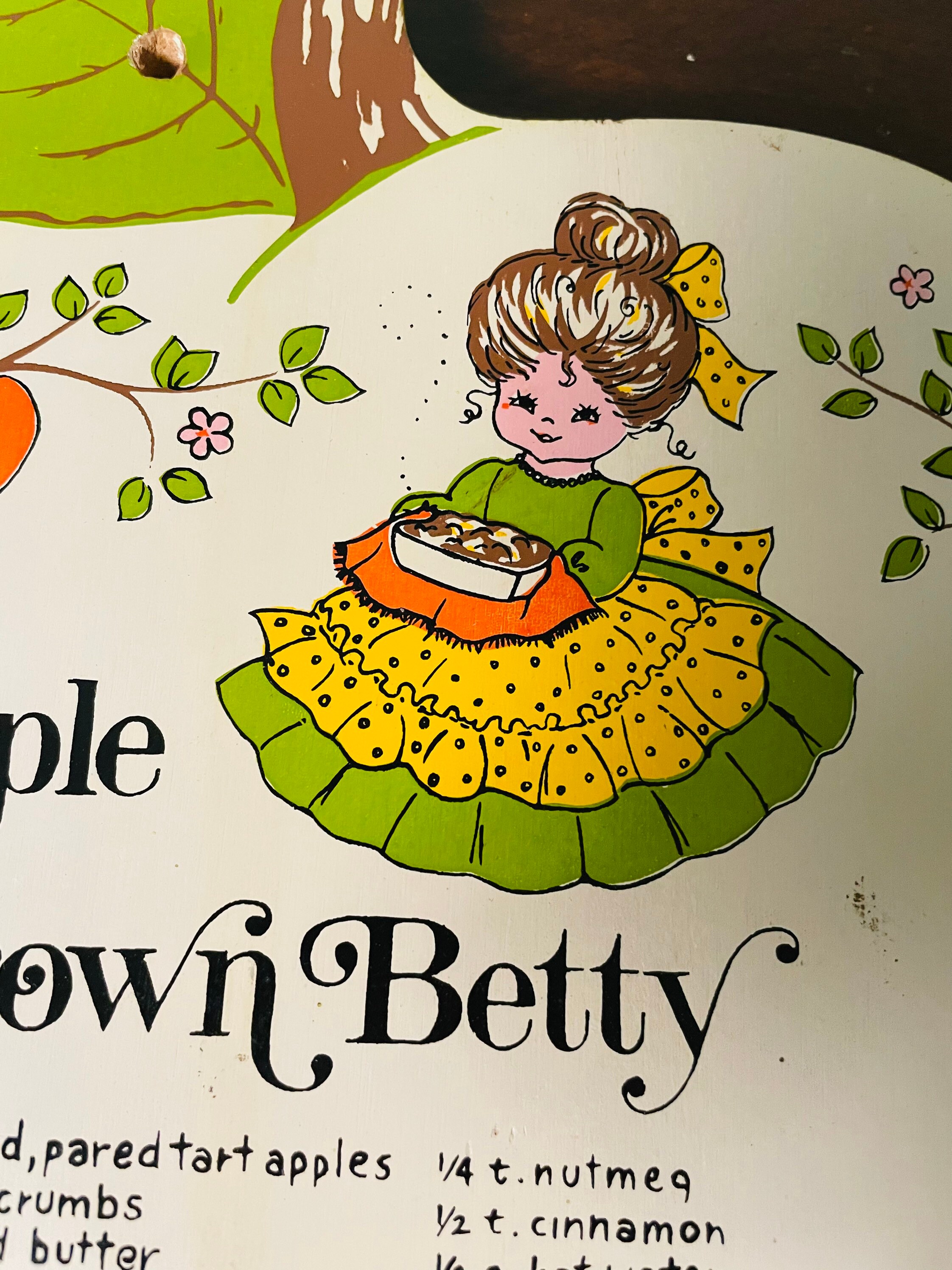 Vintage Japan Lorrie Design Apple Brown Betty Wall Hanging | Etsy