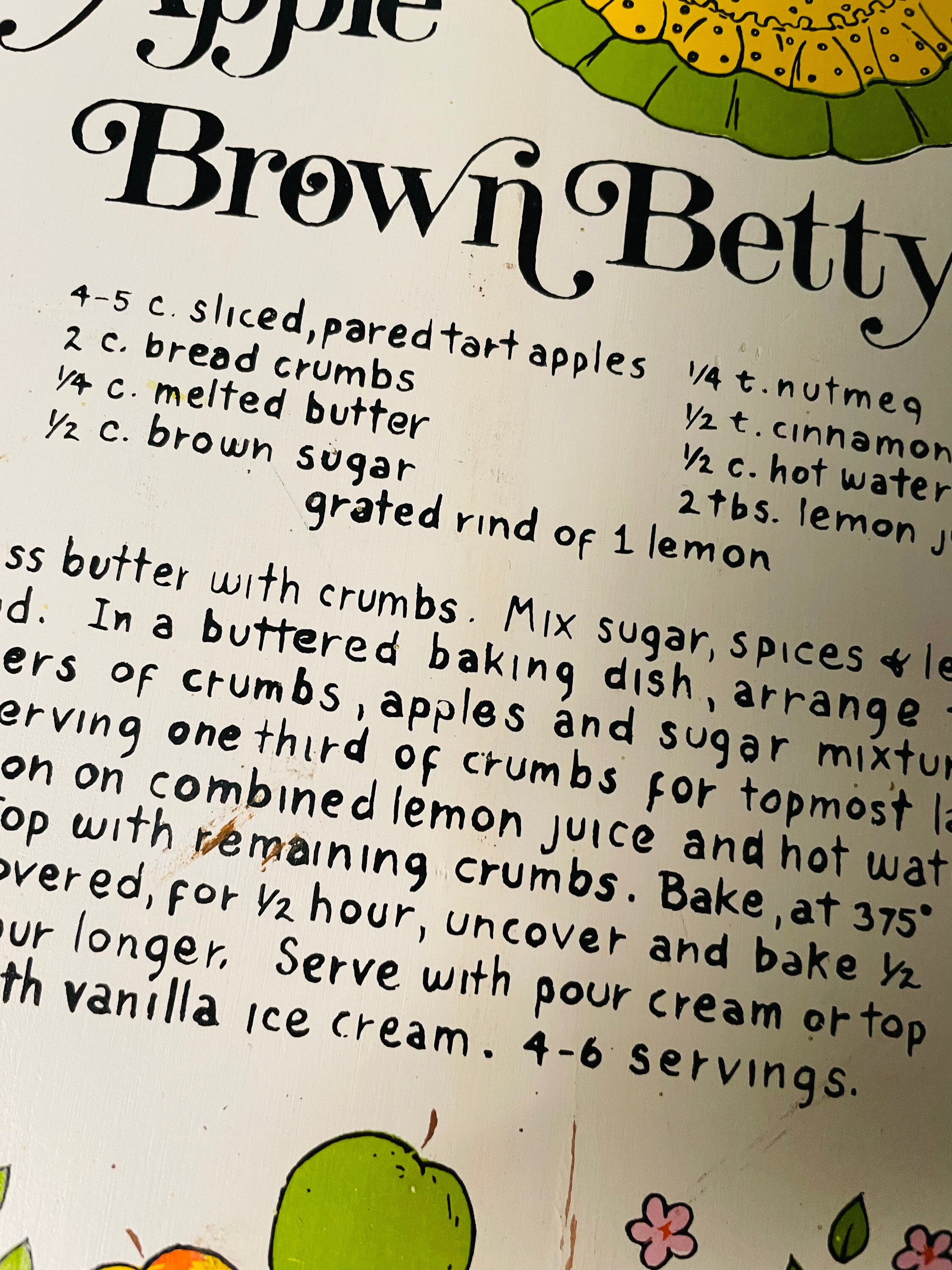 Vintage Japan Lorrie Design Apple Brown Betty Wall Hanging | Etsy