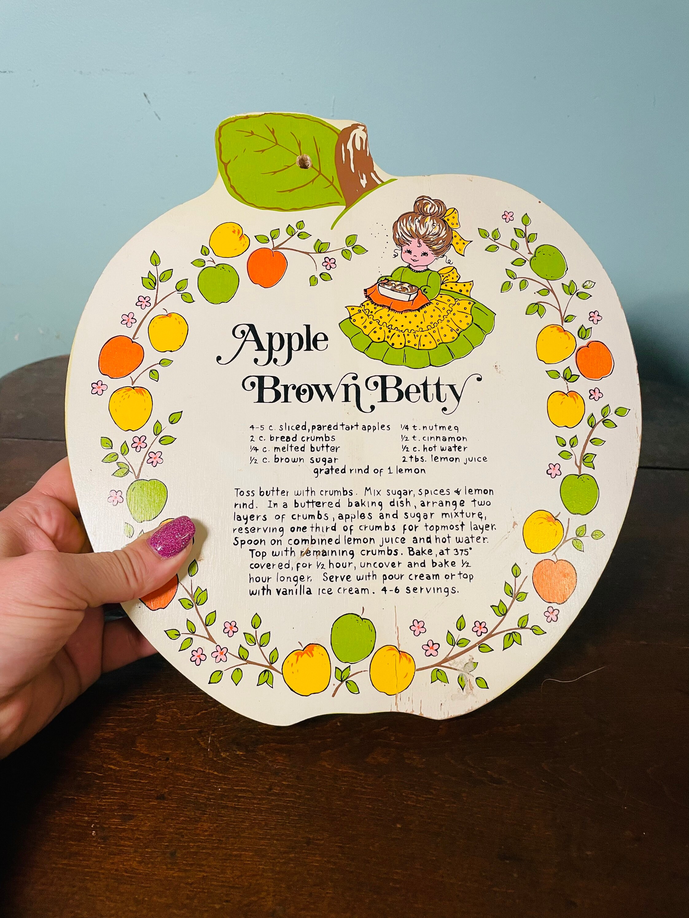 Vintage Japan Lorrie Design Apple Brown Betty Wall Hanging - Etsy