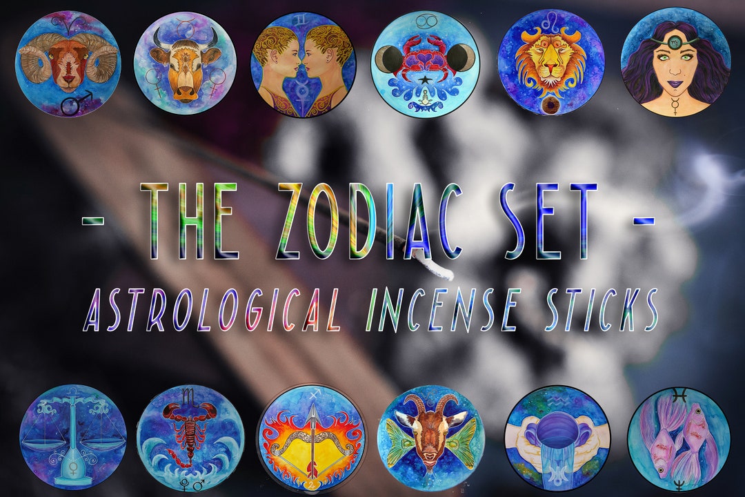 ZODIAC Set of Incense Sticks - Handmade Incense - Elemental Gifts ...