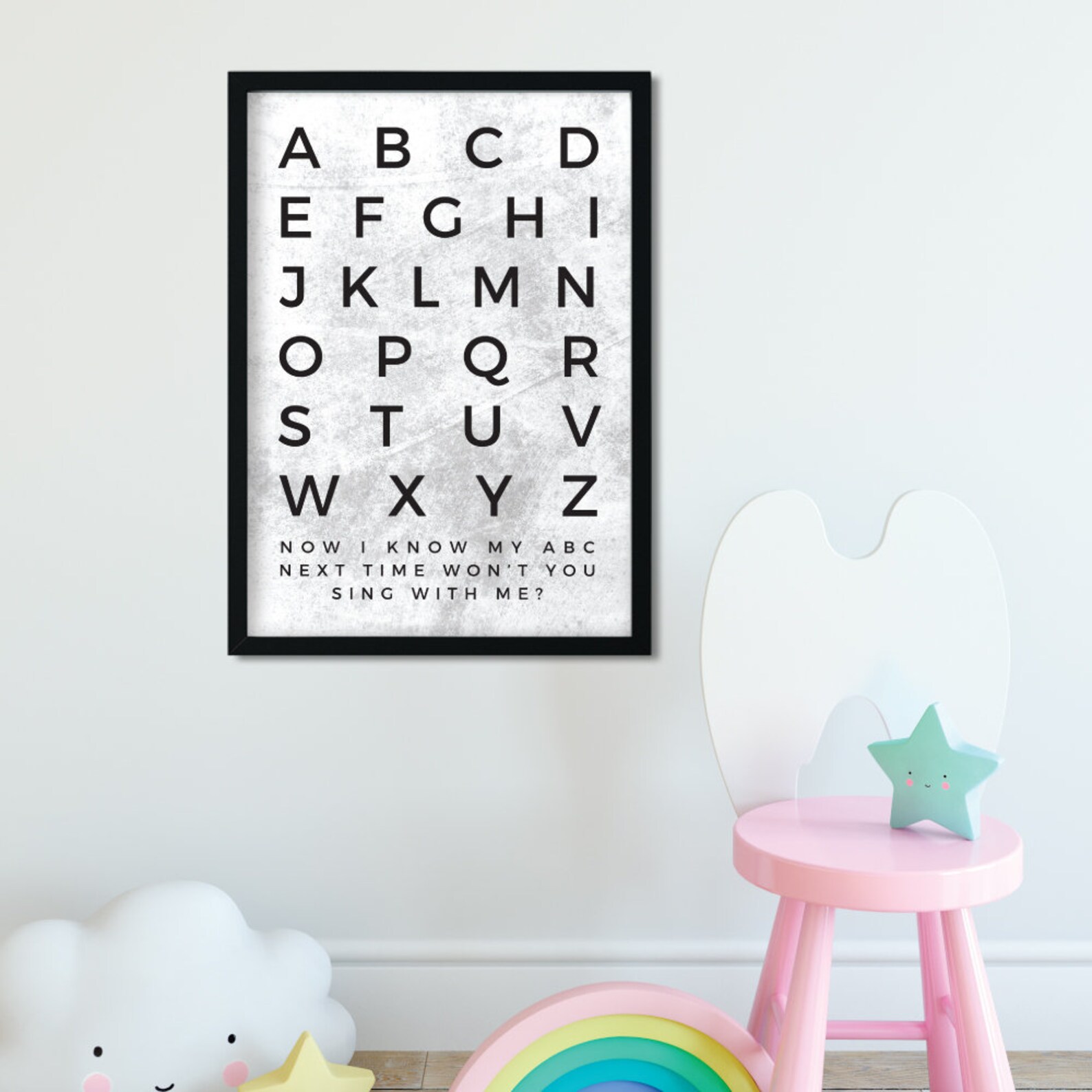 ABC Print White Background | Abc Poster | Abc Wall Art | Abc Printable ...