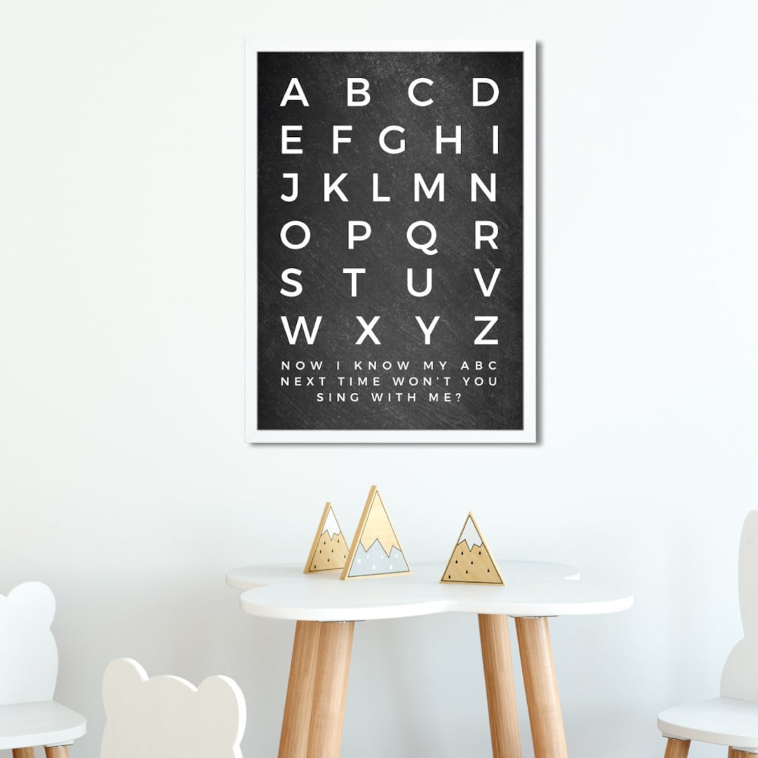 ABC Print | Abc Poster | Abc Wall Art | Abc Printable | Abc Nursery ...