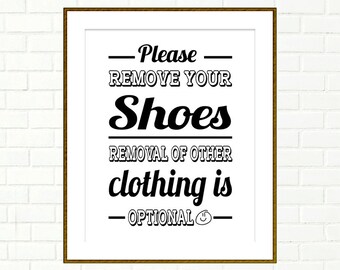 No shoes funny sign | Etsy