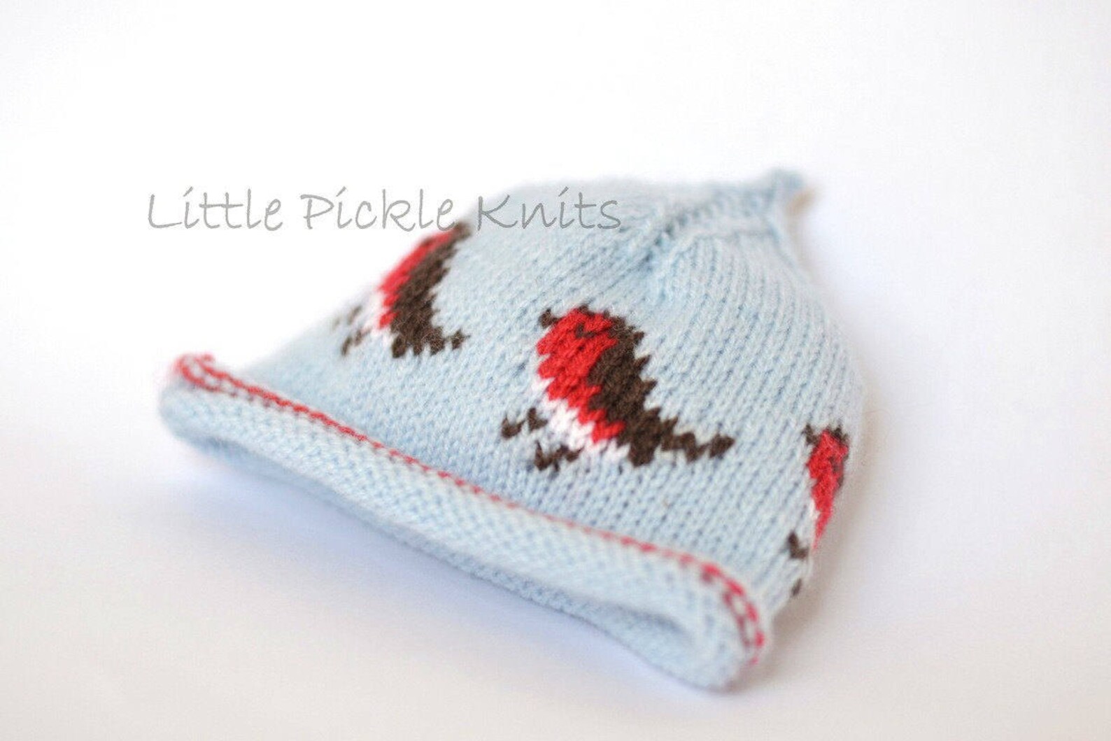 CHRISTMAS Baby KNITTING PATTERNS - Christmas Knits Robins Pixie Beanie ...