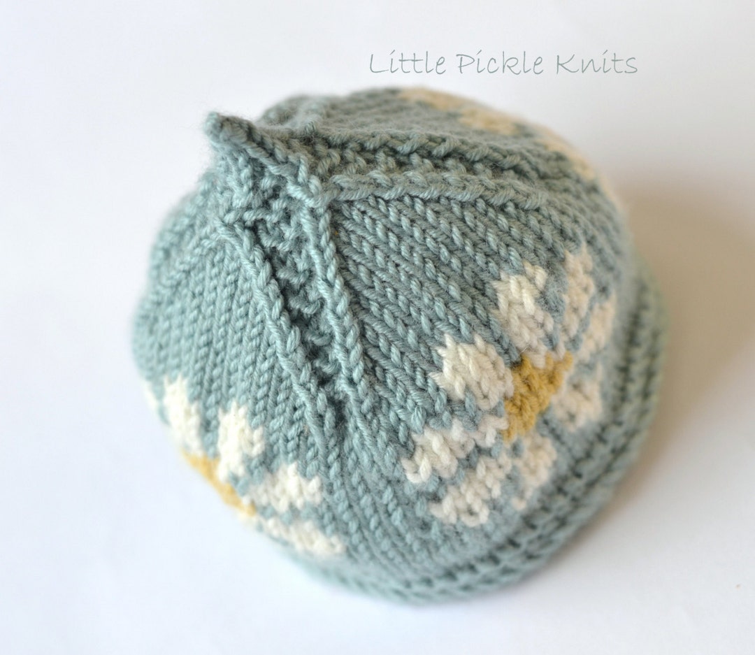 KNITTING PATTERN Baby Beanie 'little Daisy Flower' - Etsy