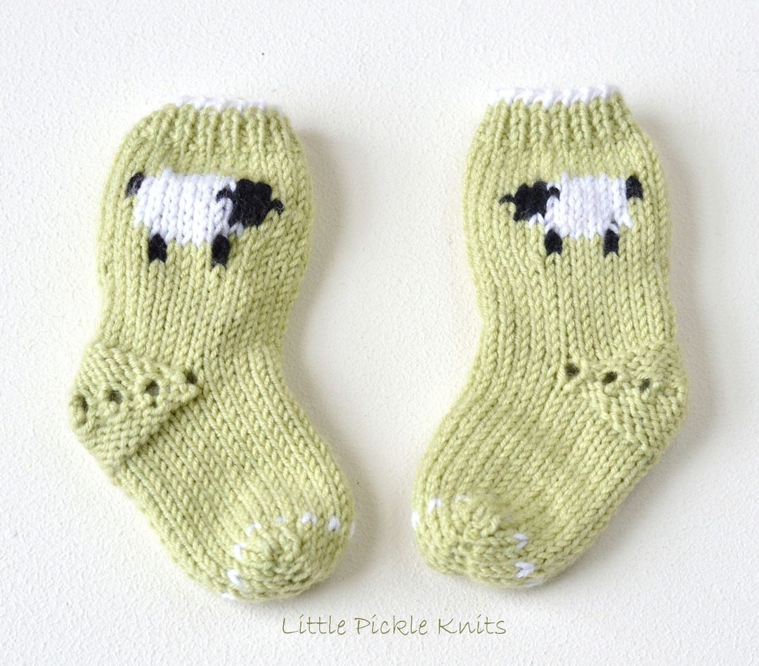 EASY Baby Socks PDF Pattern Little Baa Baa - Etsy
