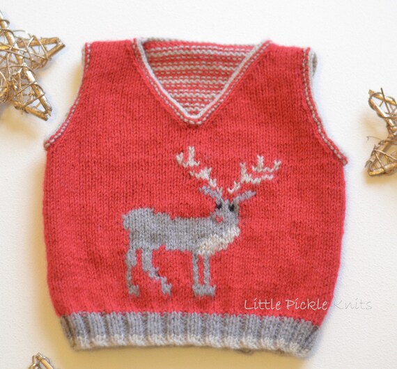 CHRISTMAS KNITTING PATTERN Rudolph the Red Nose Reindeer Knit | Etsy