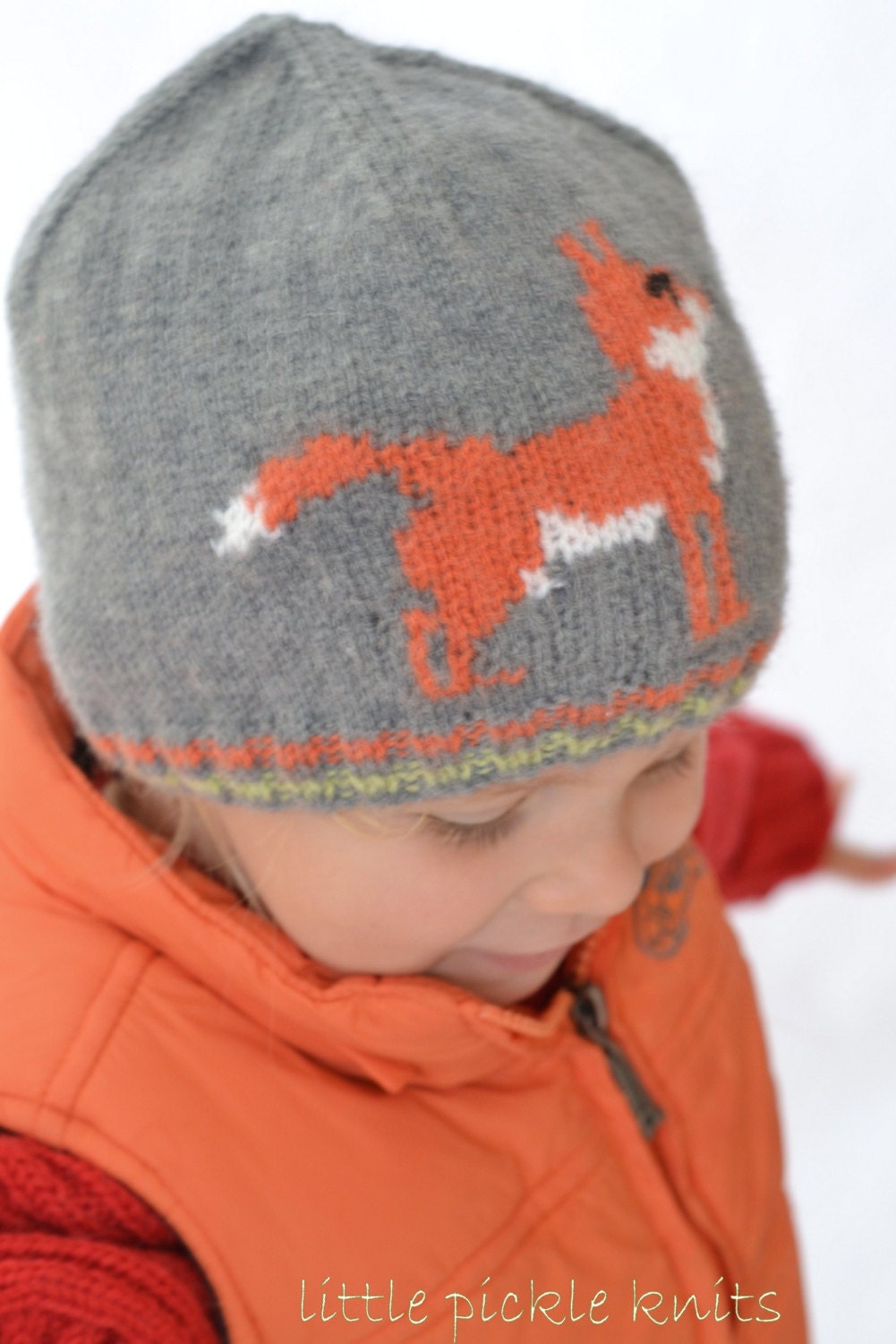 KNITTING PATTERN kids hats 4ply little fox hat | Etsy